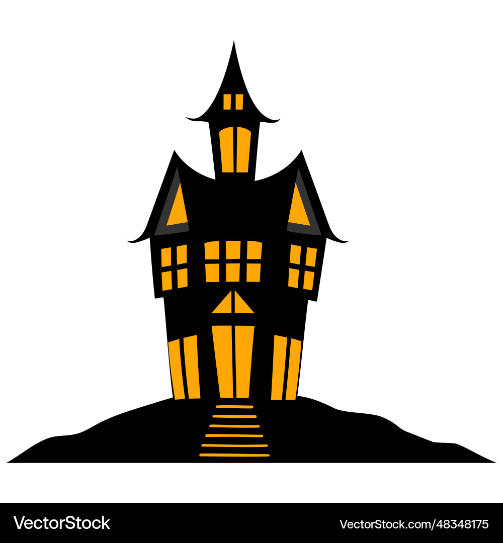 Haunted house halloween Royalty Free Vector Image
