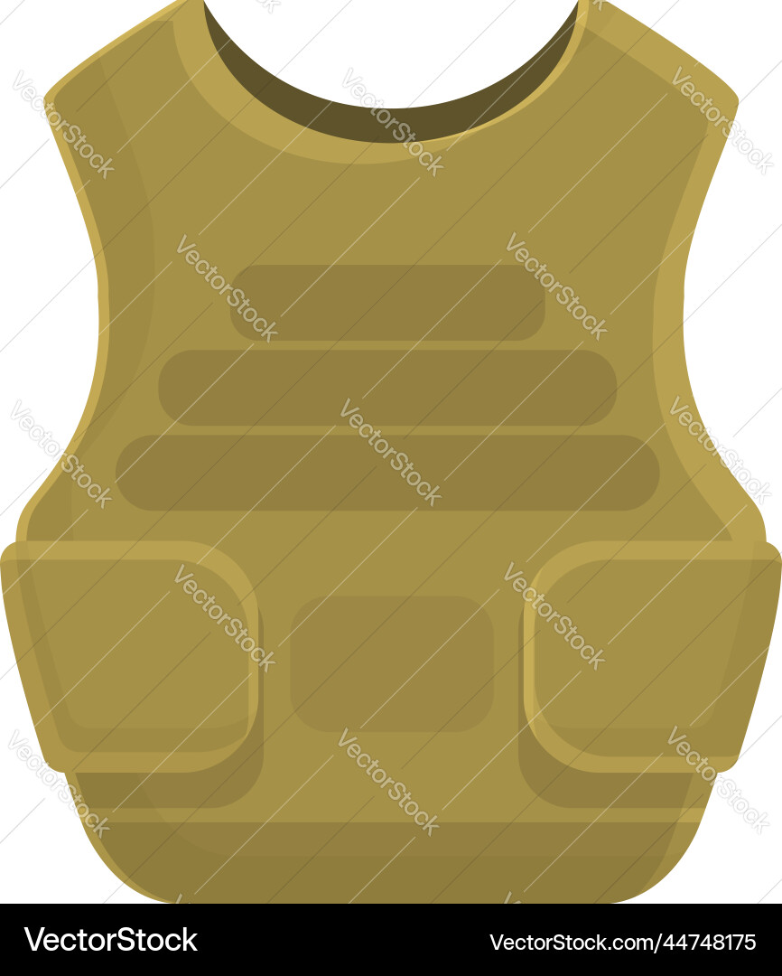 Security vest icon cartoon armor kevlar Royalty Free Vector