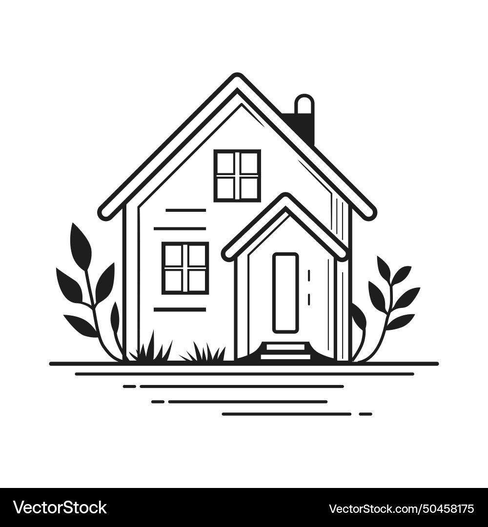 Simple house home logo Royalty Free Vector Image