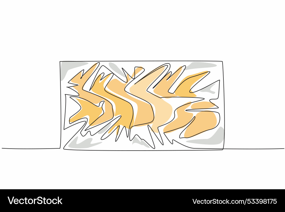 Single continuous line drawing chicken wings Vector Image