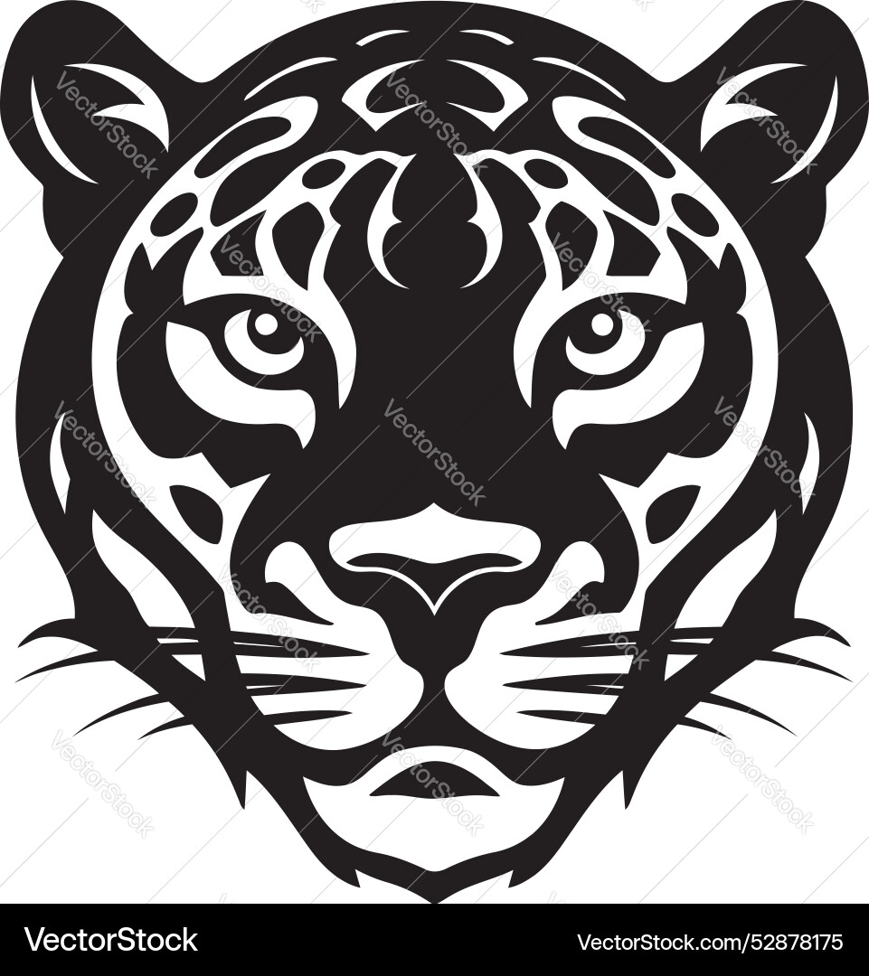 Sleek and mysterious jaguar emblem graceful Vector Image