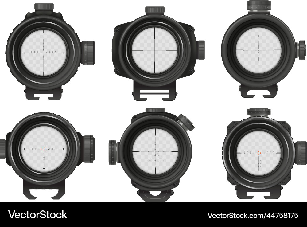 Sniper Rifle Scope - Aiming View Royalty Free Vector Image