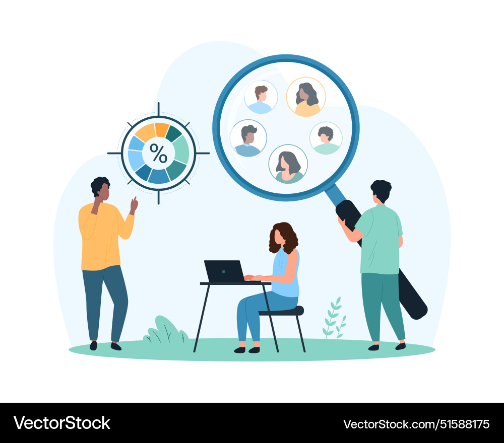 Target audience and focus group of customers Vector Image