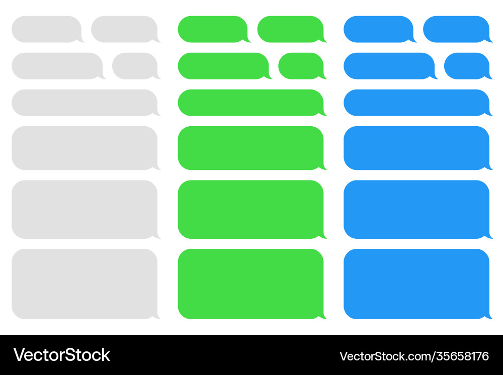 Blank message bubbles chat or messenger Royalty Free Vector