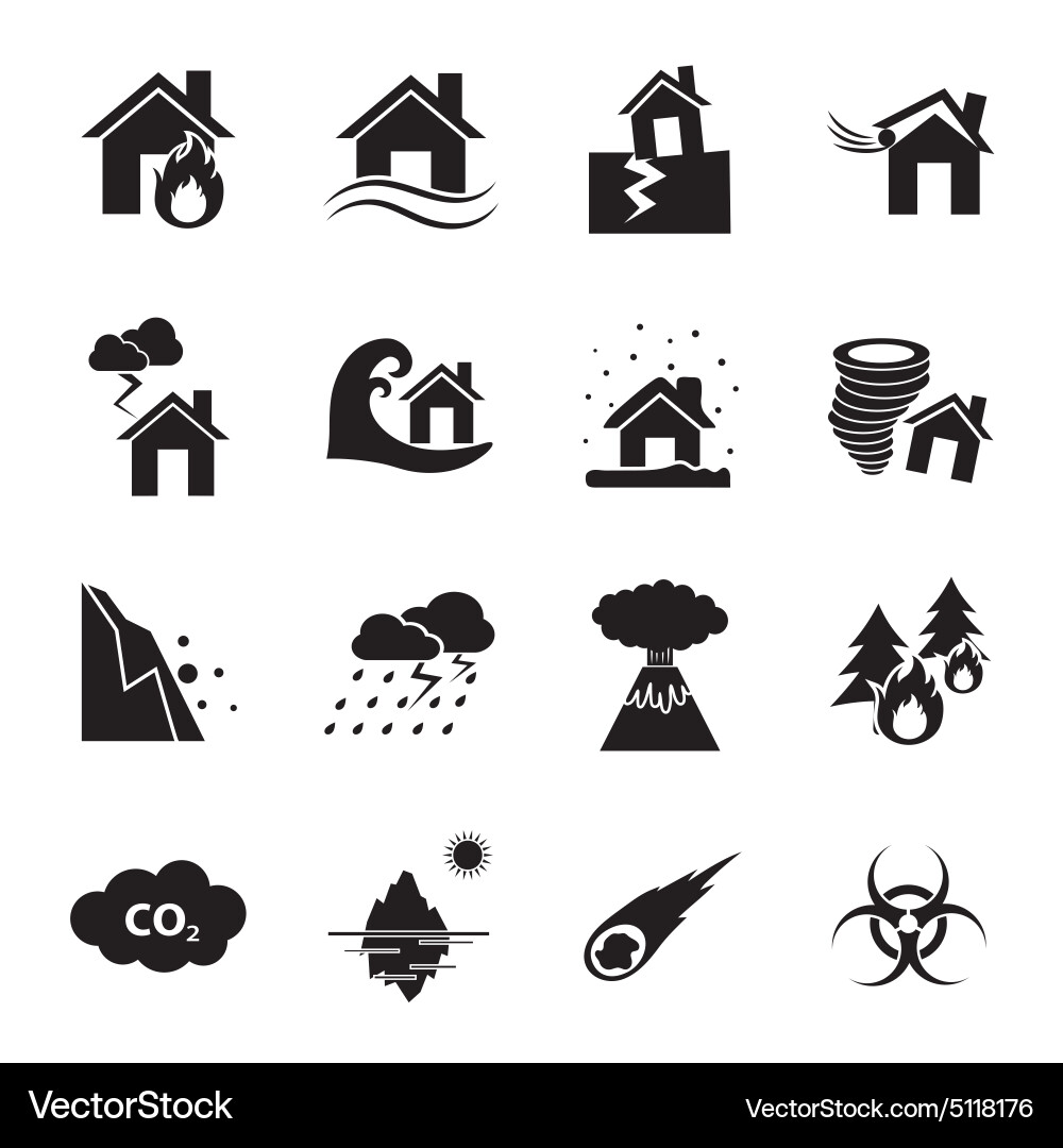 Disaster icon Royalty Free Vector Image - VectorStock