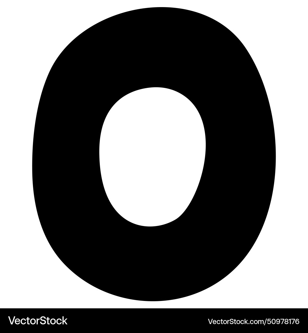 English alphabet o 1 Royalty Free Vector Image