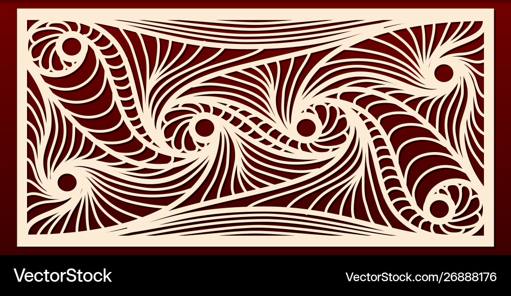 Geometric Cutout Panel Template Royalty Free Vector Image