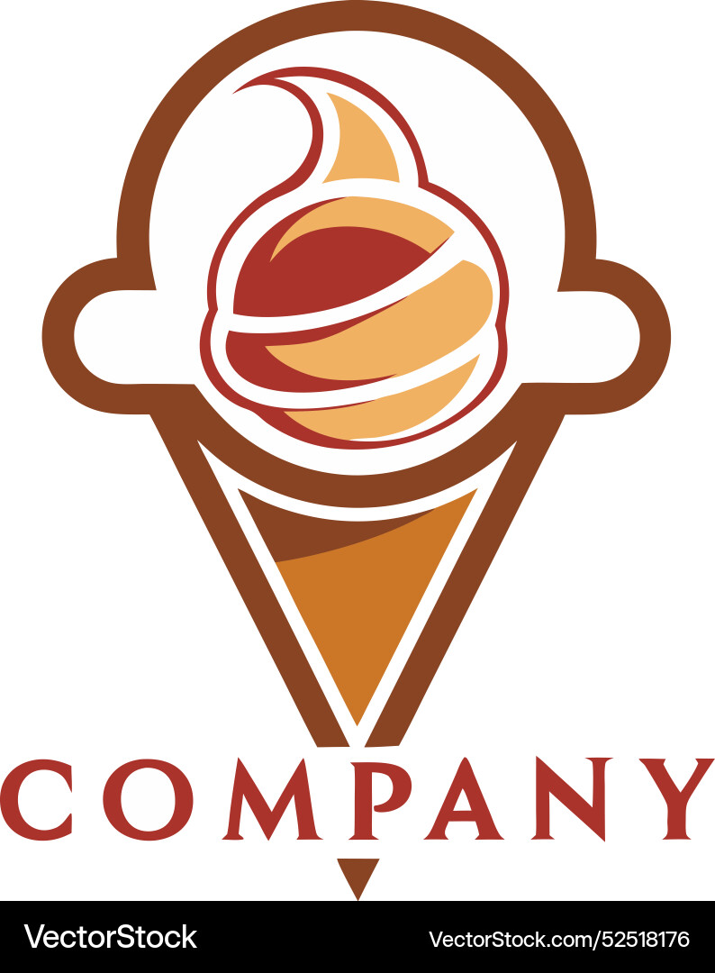 Ice cream icon logo 1 Royalty Free Vector Image