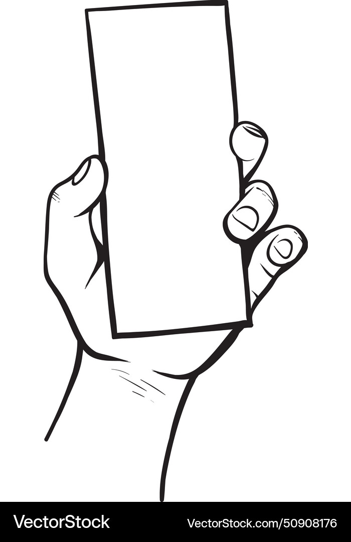Male hand holding rectangle empty sheet paper Vector Image