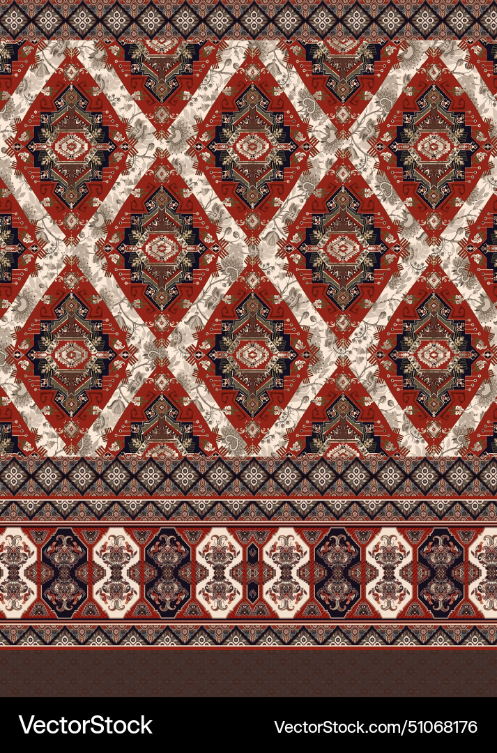 Textile kurti design digital printing Royalty Free Vector