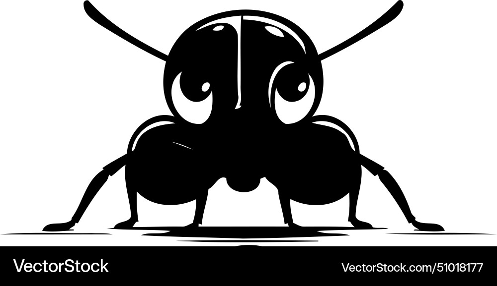 Cartoon ant isolated on white background Vector Image