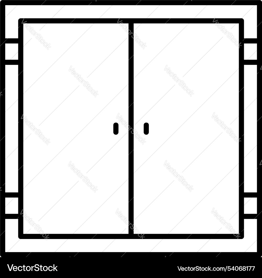 Door line icon design Royalty Free Vector Image