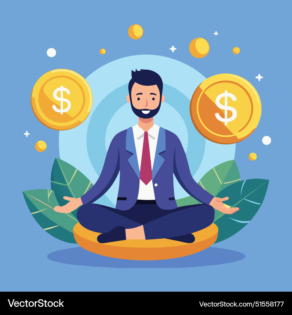Financial guru or expert behavioral finance Vector Image