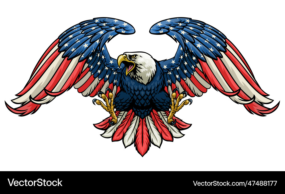 Hand Drawn American Eagle Royalty Free Vector Image