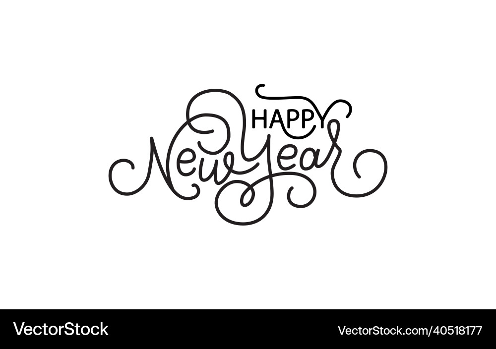 Handwritten calligraphic lettering happy Vector Image