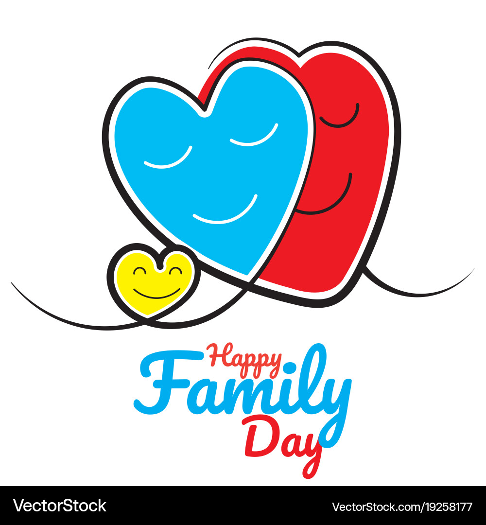 Happy family day Royalty Free Vector Image - VectorStock