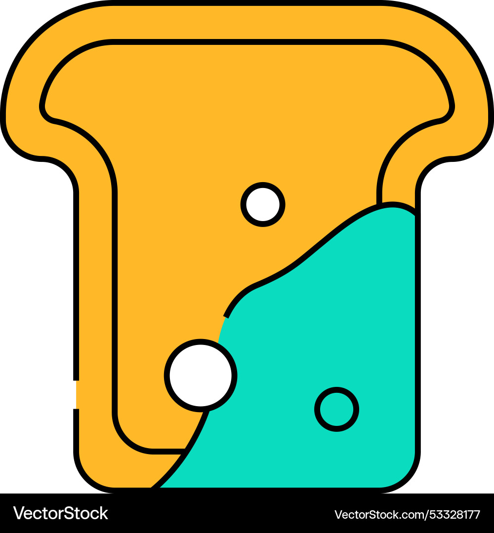 Mold on bread icon color Royalty Free Vector Image