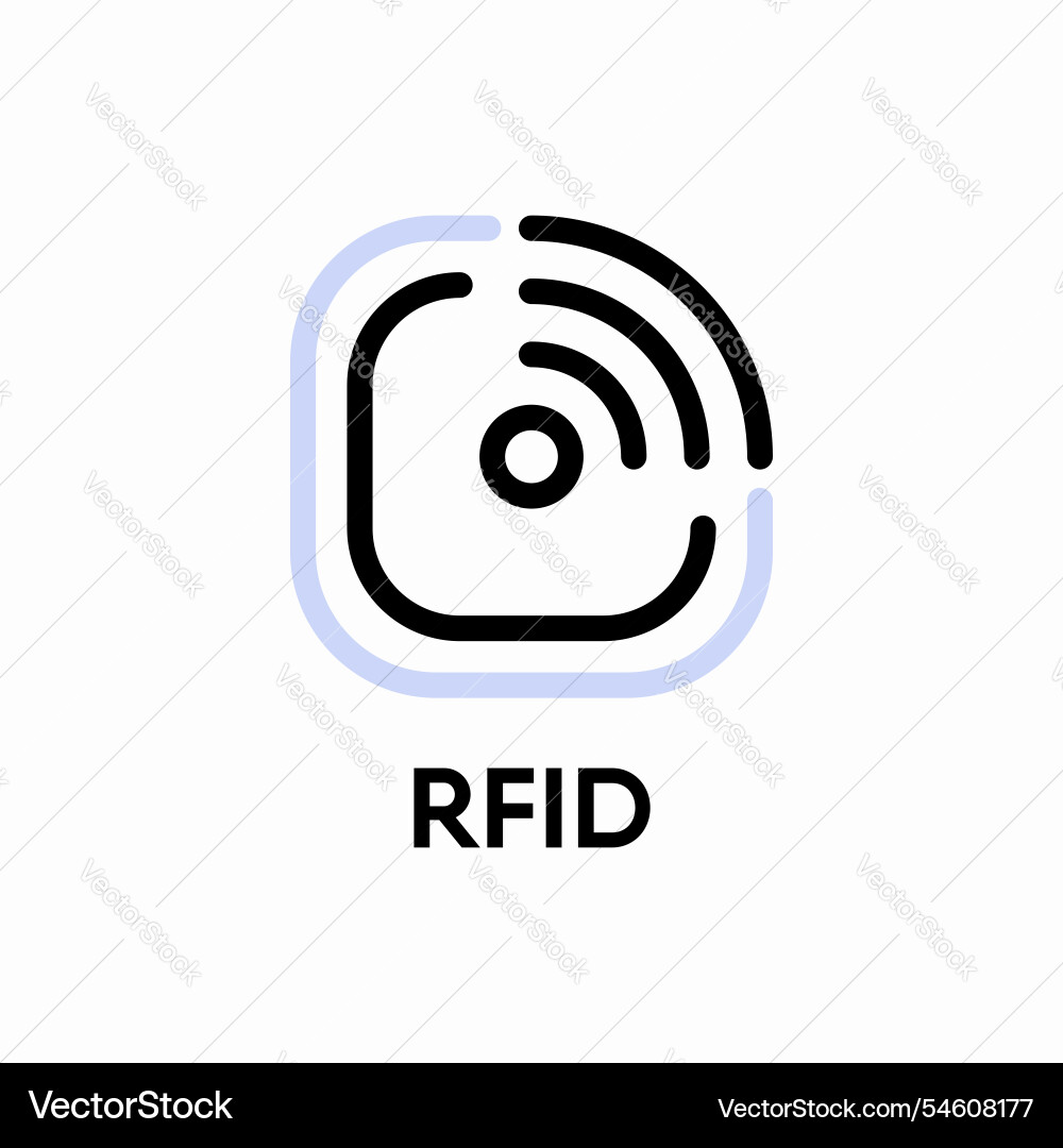 Rfid information sign Royalty Free Vector Image