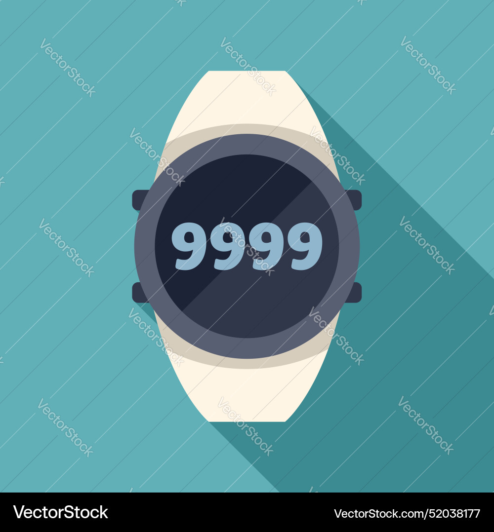 Smartwatch showing 9999 steps walking tracker icon