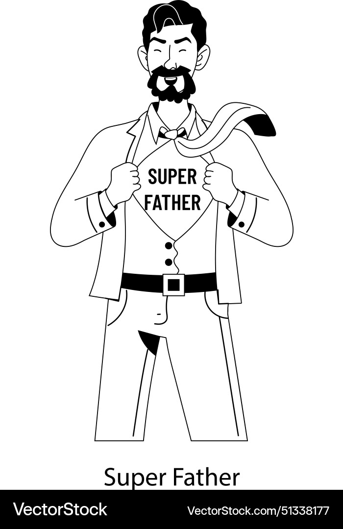 Super father Royalty Free Vector Image - VectorStock