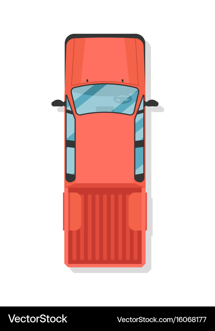 Top View Pickup Truck Icon Royalty Free Vector Image