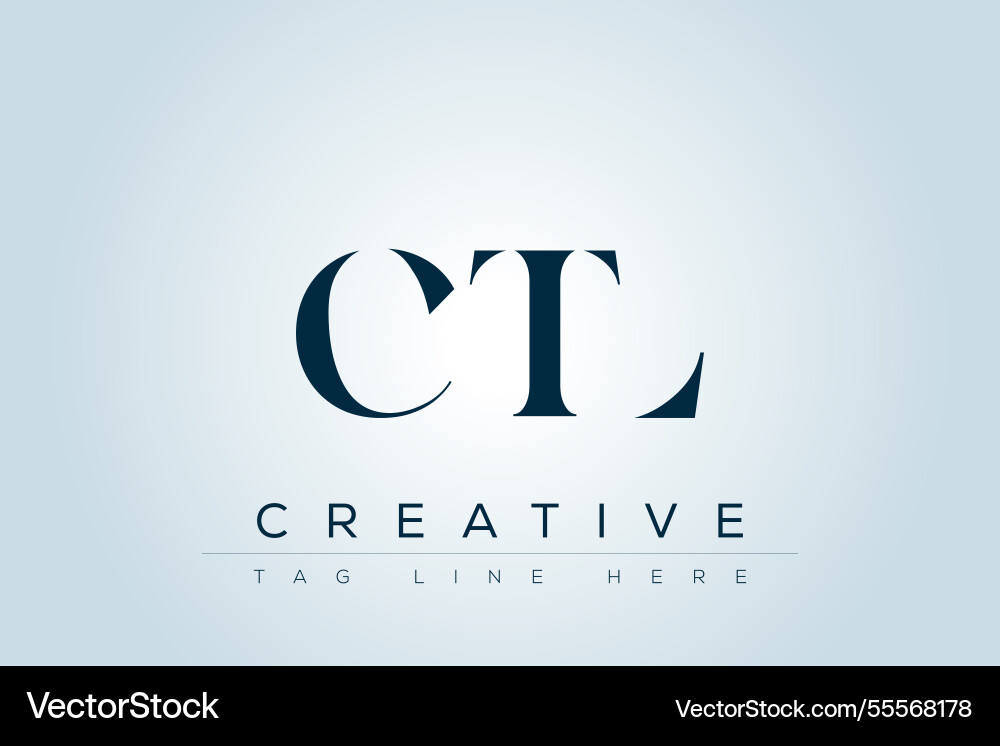 Ctl abstract letter logo Royalty Free Vector Image