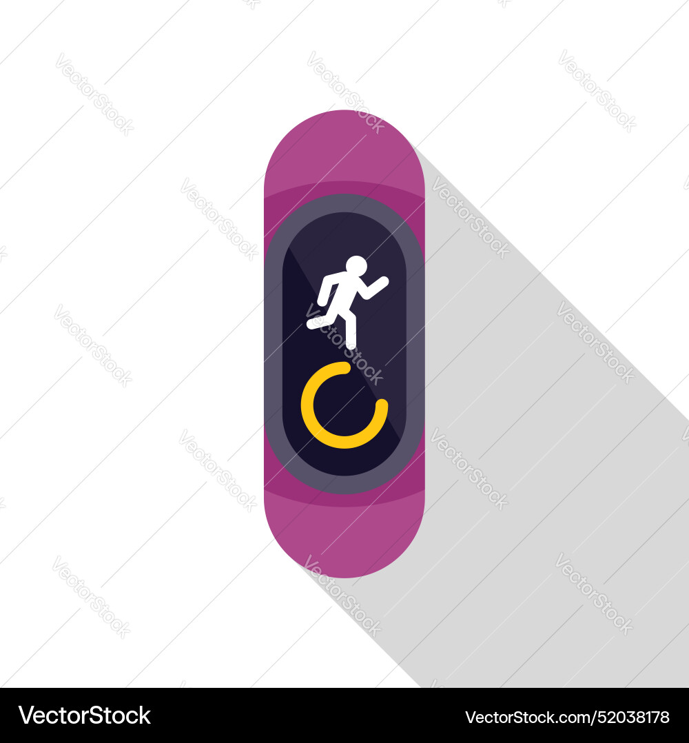 Fitness tracker displaying running man icon Vector Image