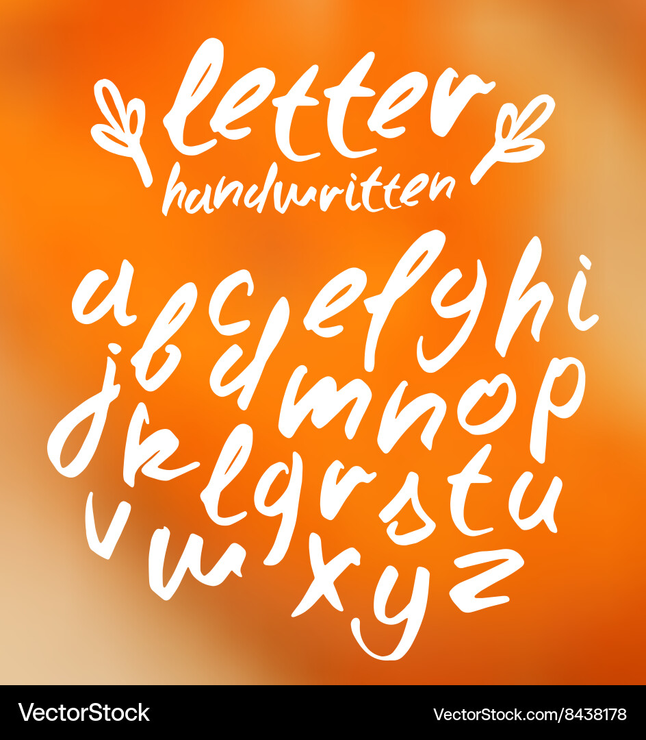 Handwritten brush script Royalty Free Vector Image