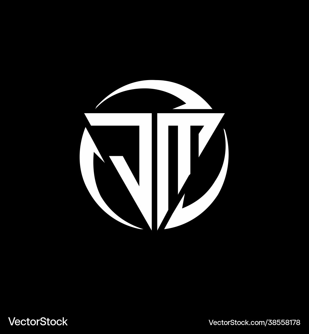 Jm logo monogram design template Royalty Free Vector Image