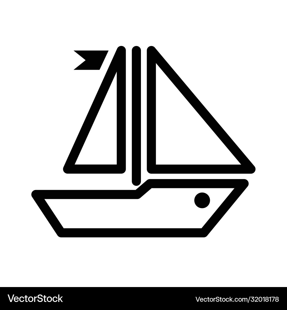 Sailboat Royalty Free Vector Image - VectorStock