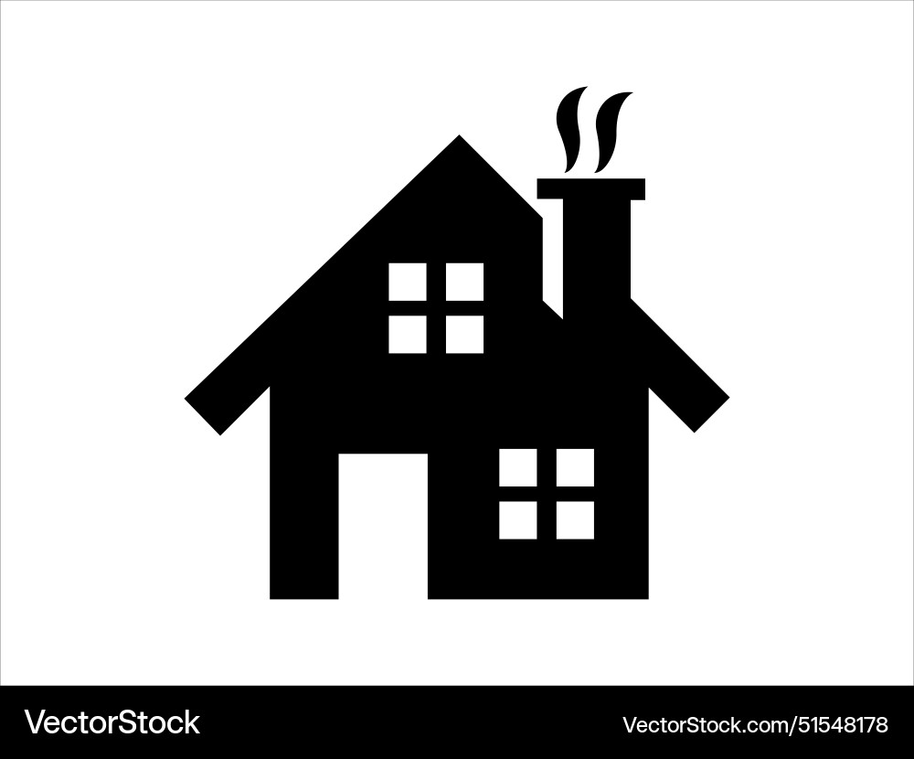 Simple house logo design Royalty Free Vector Image