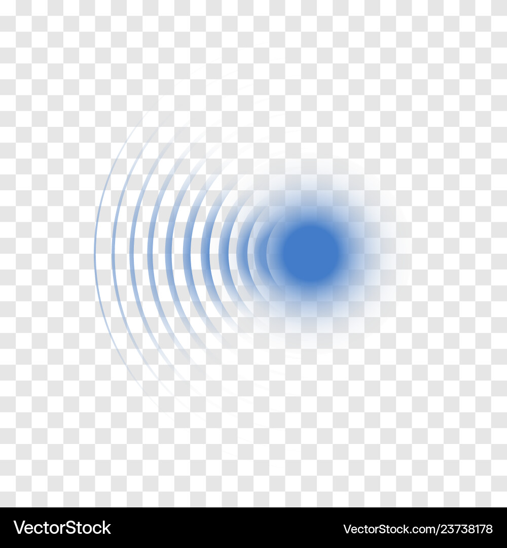 Sonar wave sign radar icon Royalty Free Vector Image