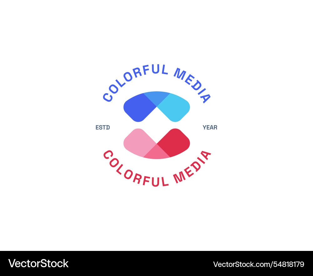 Abstract colorful shape media technology logo Vector Image