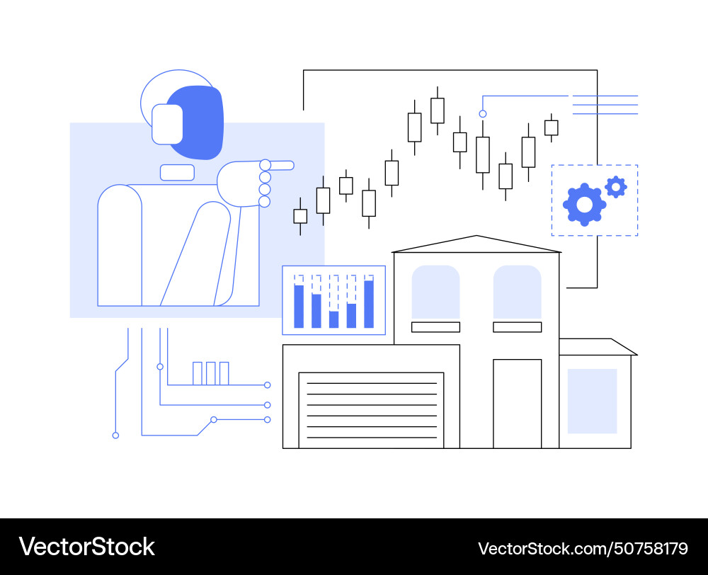 Ai-enhanced market analysis abstract concept Vector Image