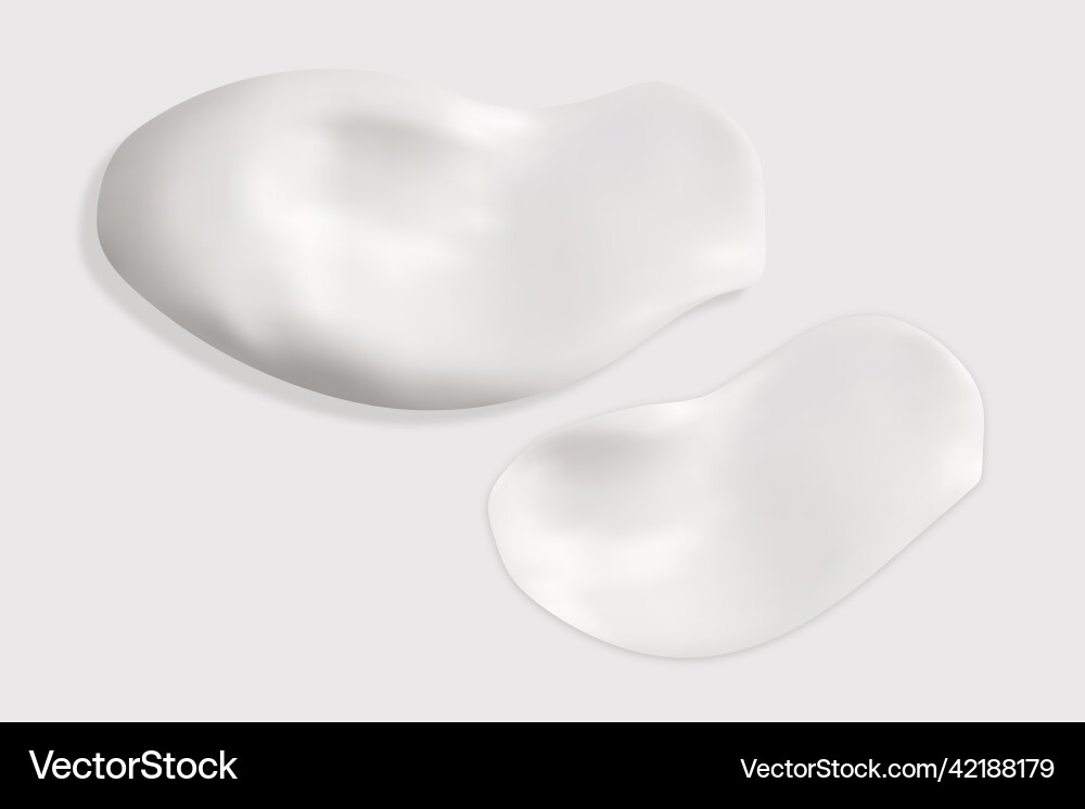 Cream texture stroke isolated on transparent Vector Image