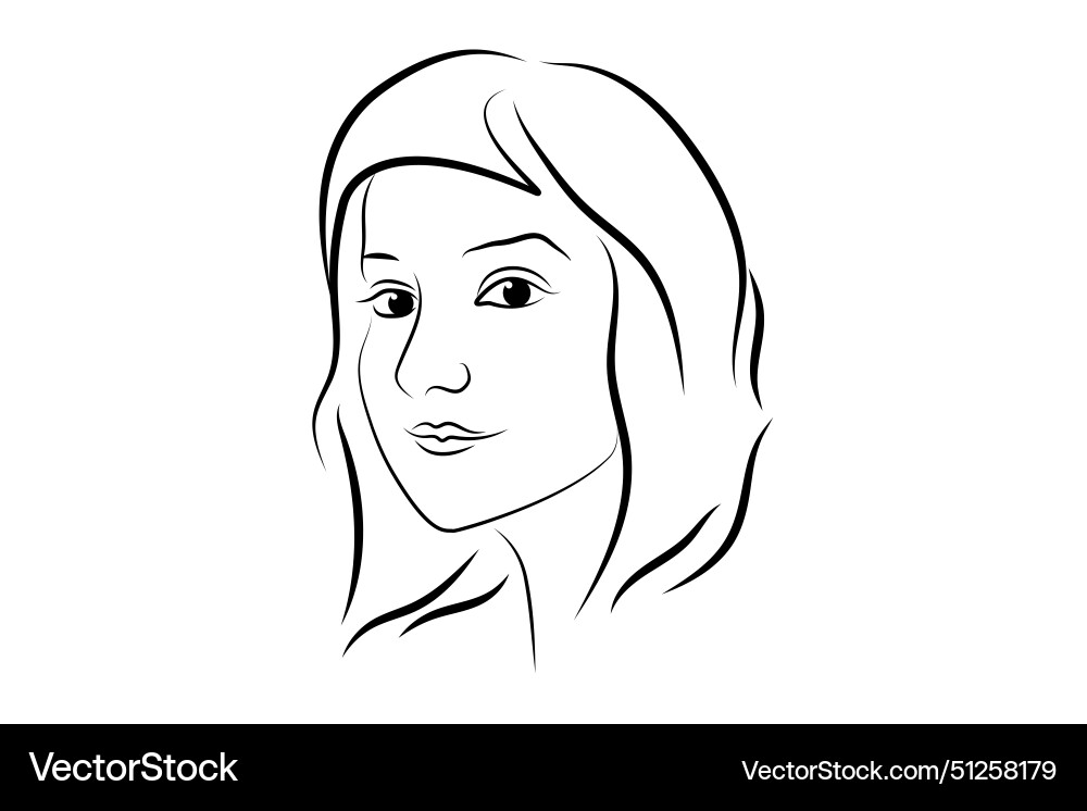 Girls face Royalty Free Vector Image - VectorStock