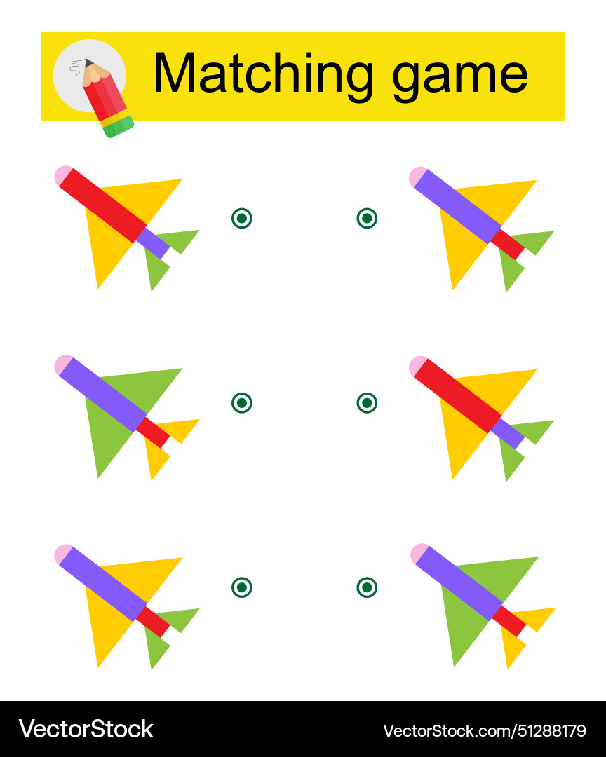Matching game for kids Royalty Free Vector Image