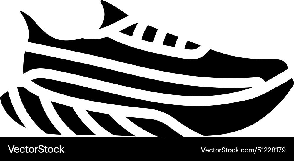 Running shoes glyph icon Royalty Free Vector Image