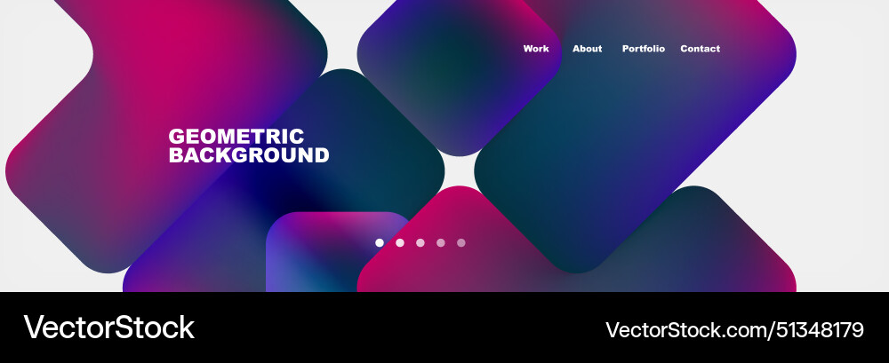 Square internet web page design template Vector Image