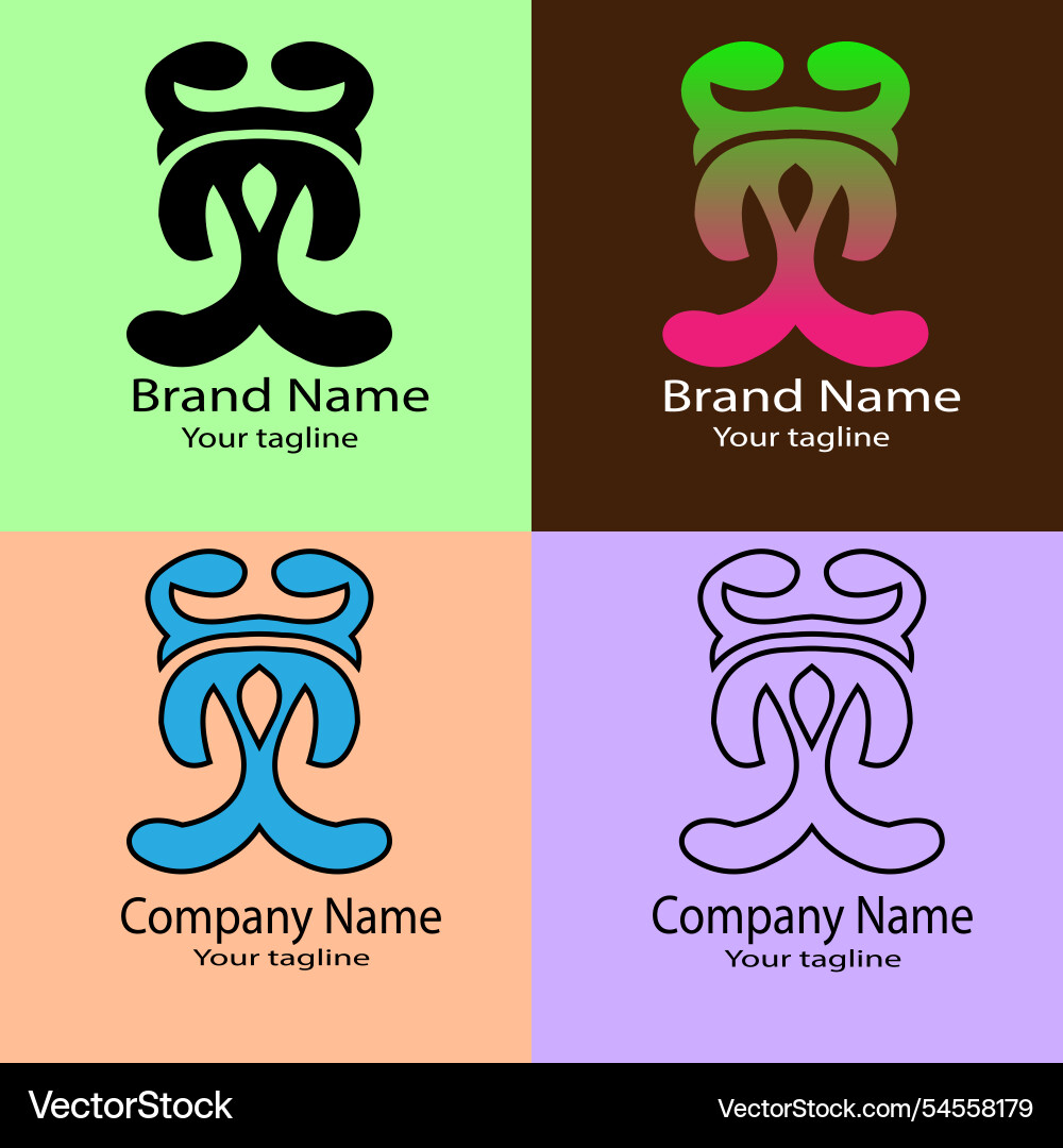 Universal unique logo Royalty Free Vector Image