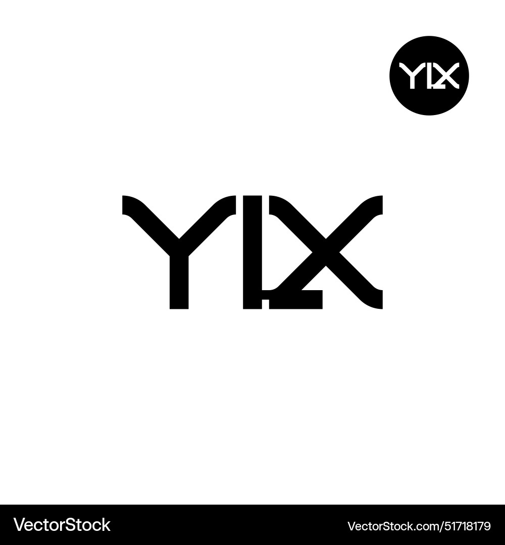 Ylx logo letter monogram design Royalty Free Vector Image