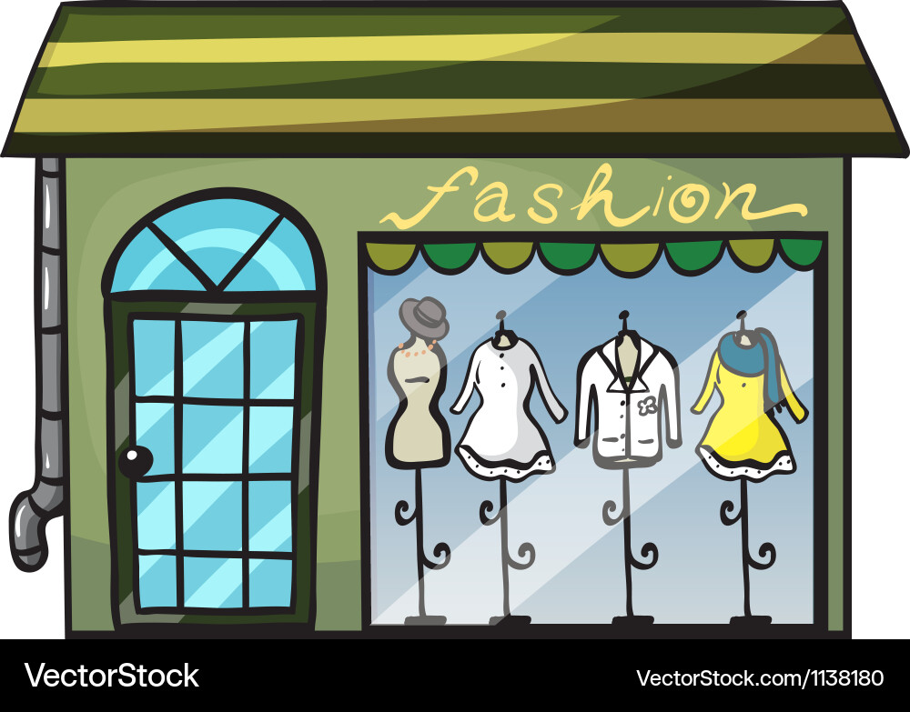 A clothing store Royalty Free Vector Image - VectorStock