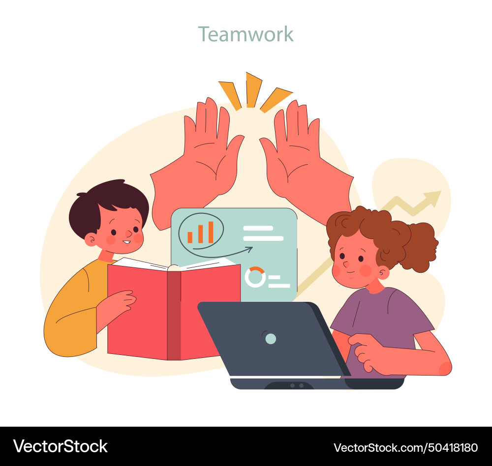 Children learn elementary school classes kids Vector Image