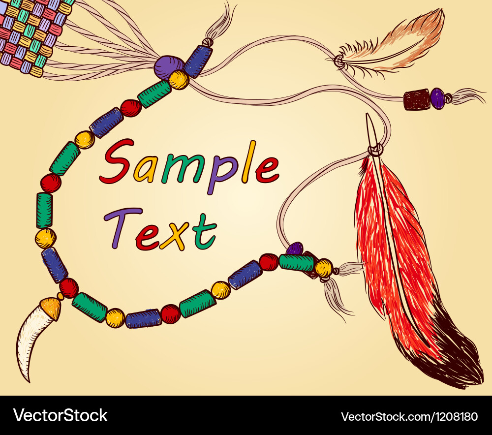 Colorful hand-drawn indian background Royalty Free Vector