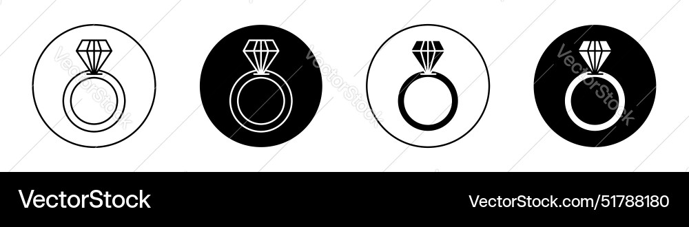 Diamond ring icon Royalty Free Vector Image - VectorStock