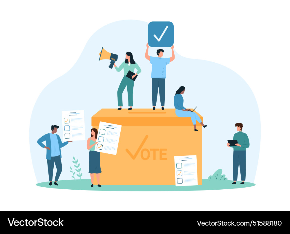 Election campaign politics and democracy tiny Vector Image
