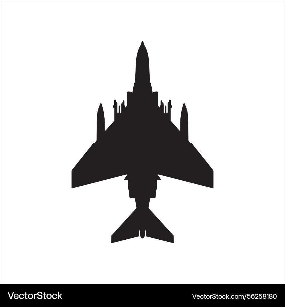 F-4 phantom svg military figh Royalty Free Vector Image