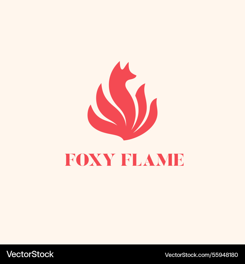 Foxy flame logo Royalty Free Vector Image - VectorStock