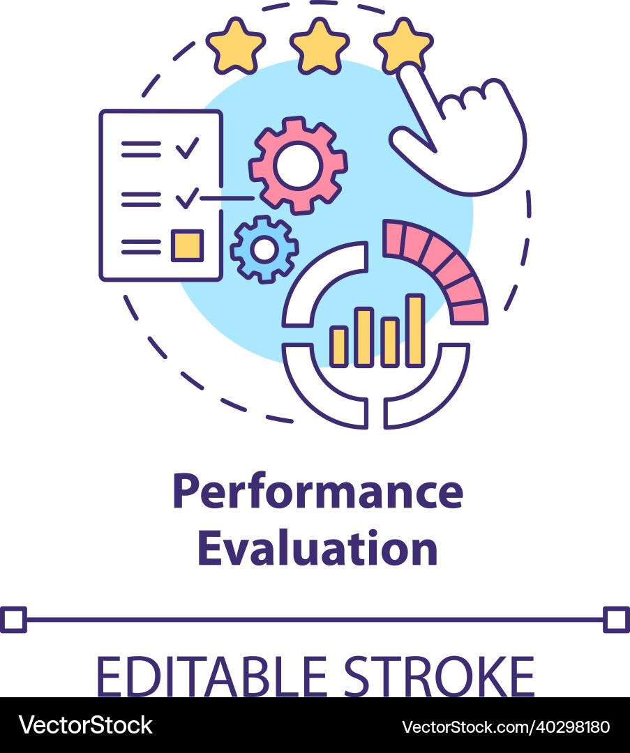 Performance evaluation concept icon Royalty Free Vector
