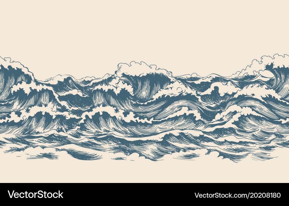 Ocean Wave Line Drawing Vector Images (over 10,000)